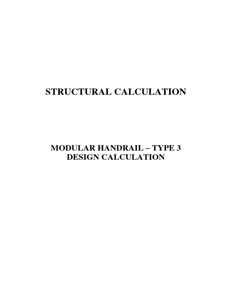 DESIGN CALCULATION - MODULAR HANDRAIL TYPE 3 BY EUROCODES | PDF ...