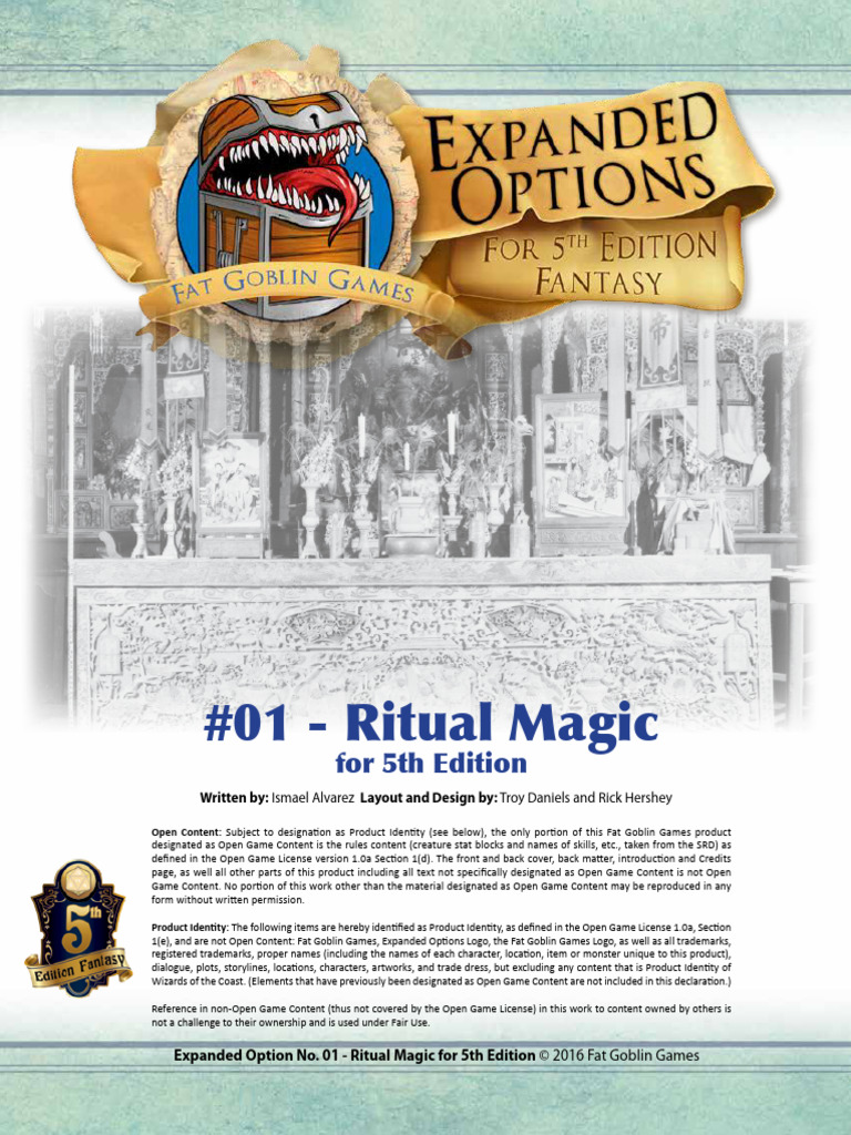 Expanded Options 01 - Occult Ritual Magic | PDF | Copyright | License