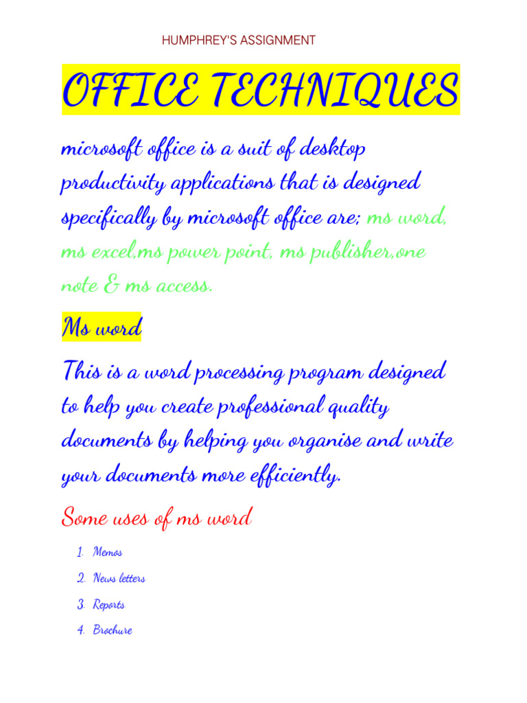 Microsoft Word: Key Features & Uses | PDF