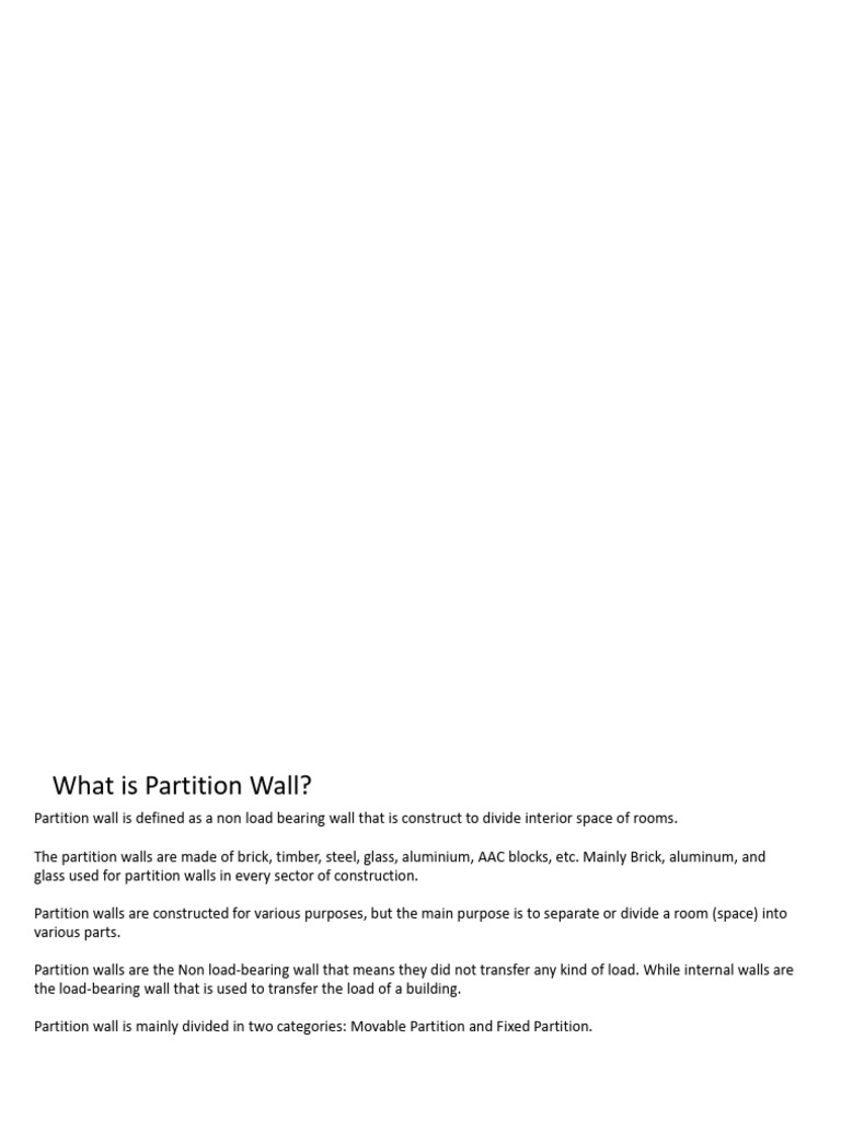 Partition Wall | PDF | Wall | Plaster
