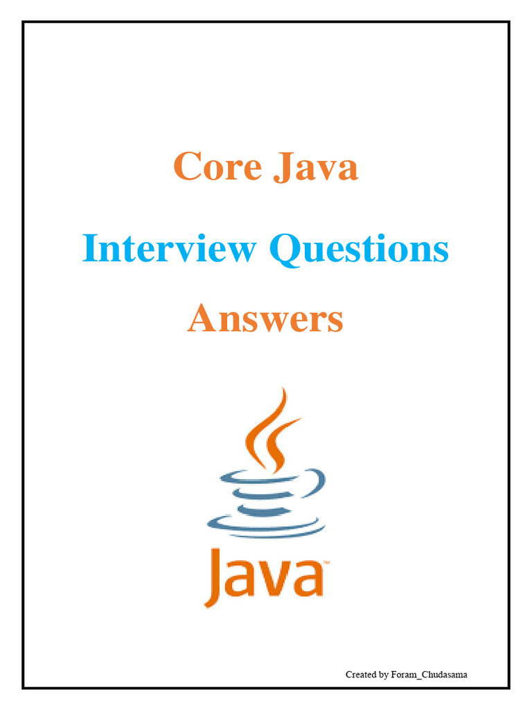 Core Java Interview Questions Download Free Pdf Programming Constructor Object Oriented