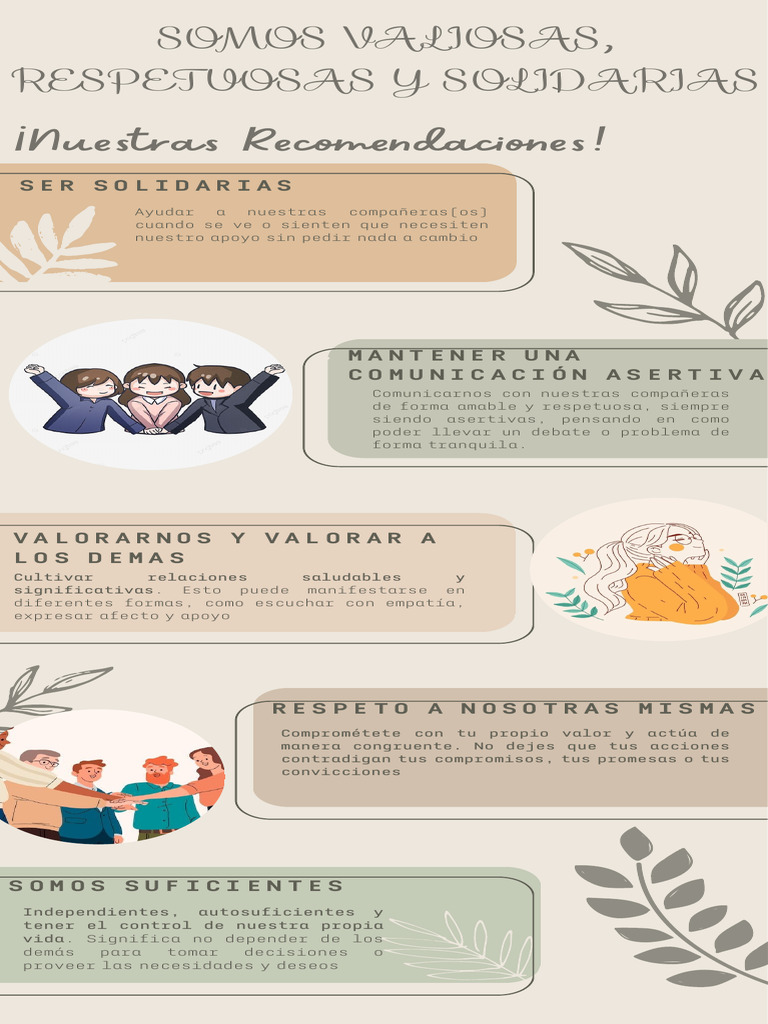 Infografía Tips Vida Saludable Minimalista Beige | PDF