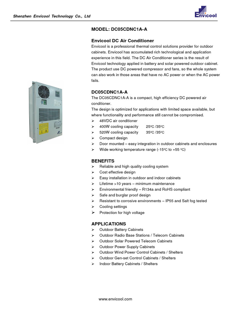Datasheet - DC05CDNC1A-A (2) | PDF | Air Conditioning | Power Supply