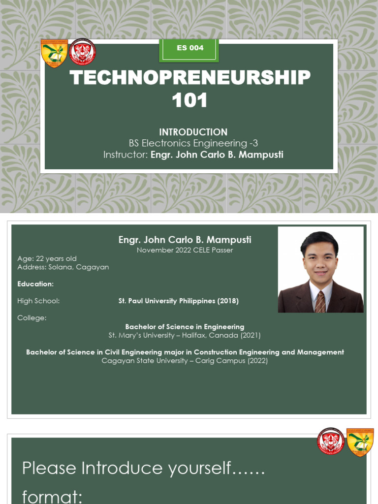Introduction to Technopreneurship 101 | PDF | Entrepreneurship | Economies