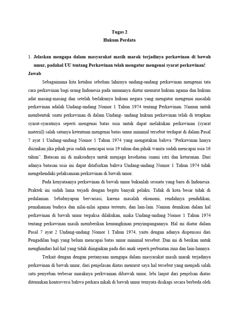 Tugas 2 Hukum Perdata | PDF