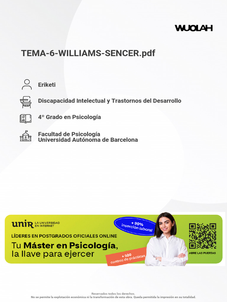 Wuolah Free Tema 6 Williams Sencer | PDF