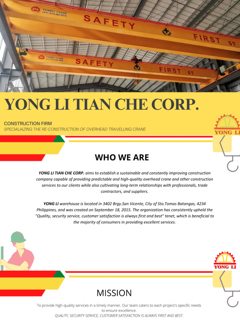 Yong Li Tian Che Corp. (Overhead Crane Supplier) | PDF