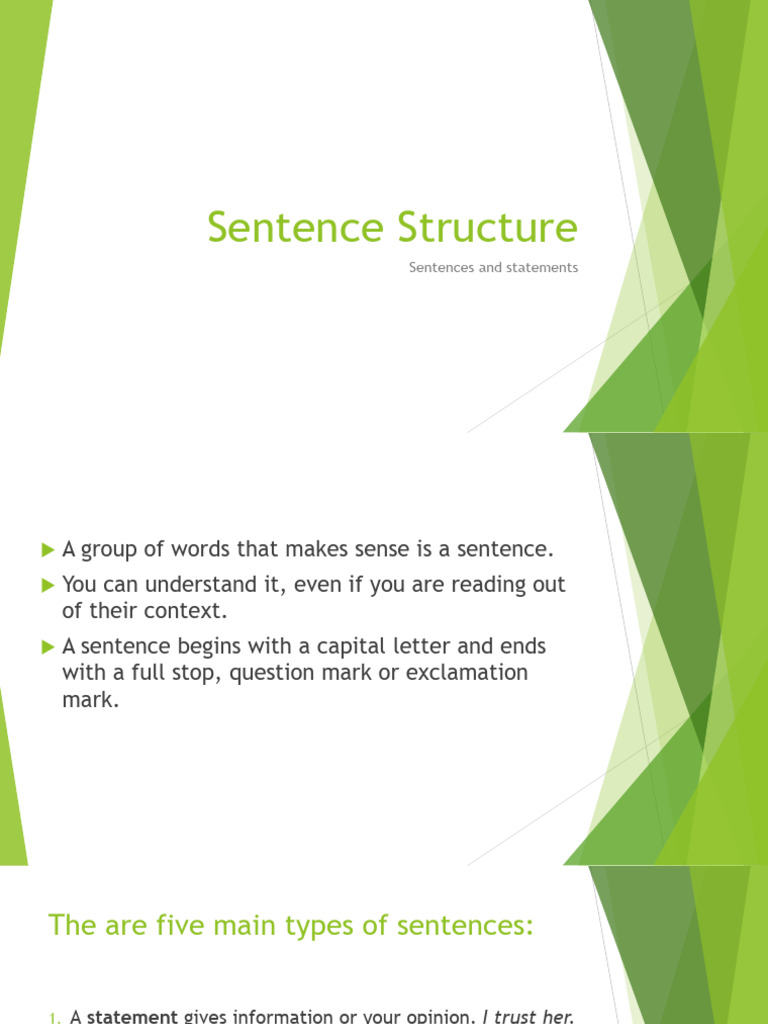 Sentence Structure Grade 10 | PDF | Verb | Subject (Grammar)