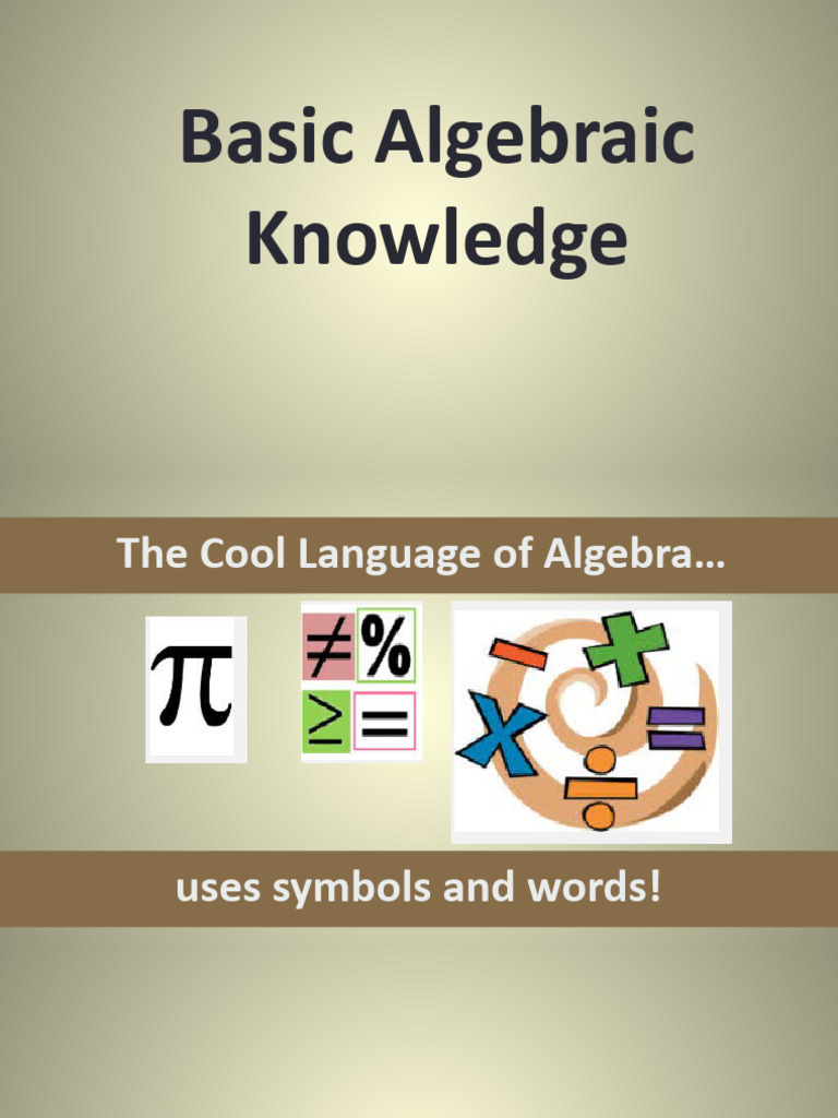 3 - Introduction To Algebraic Expressions 1an1a51 | Download Free PDF ...