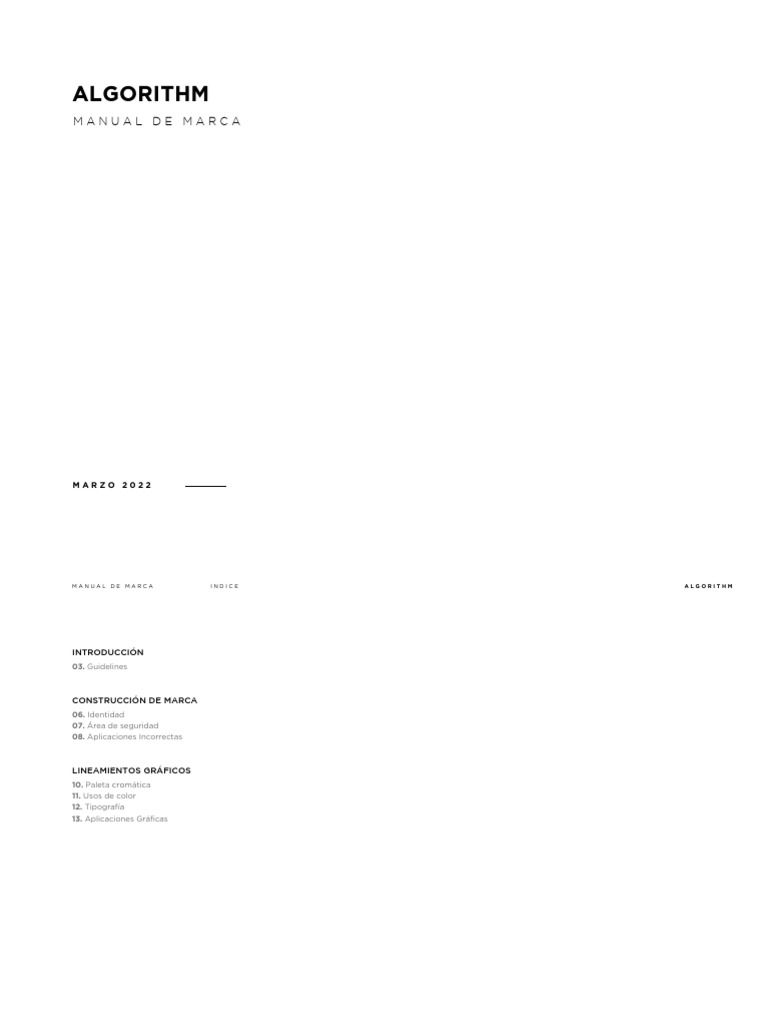 ALGORITHM Manual de Marca v.032022 | PDF | Color | Marca