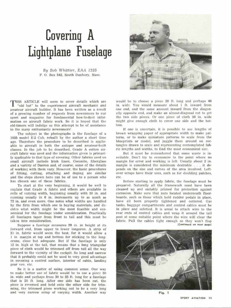 Covering A Light Airplane Fuselage | PDF | Seam (Sewing) | Textiles