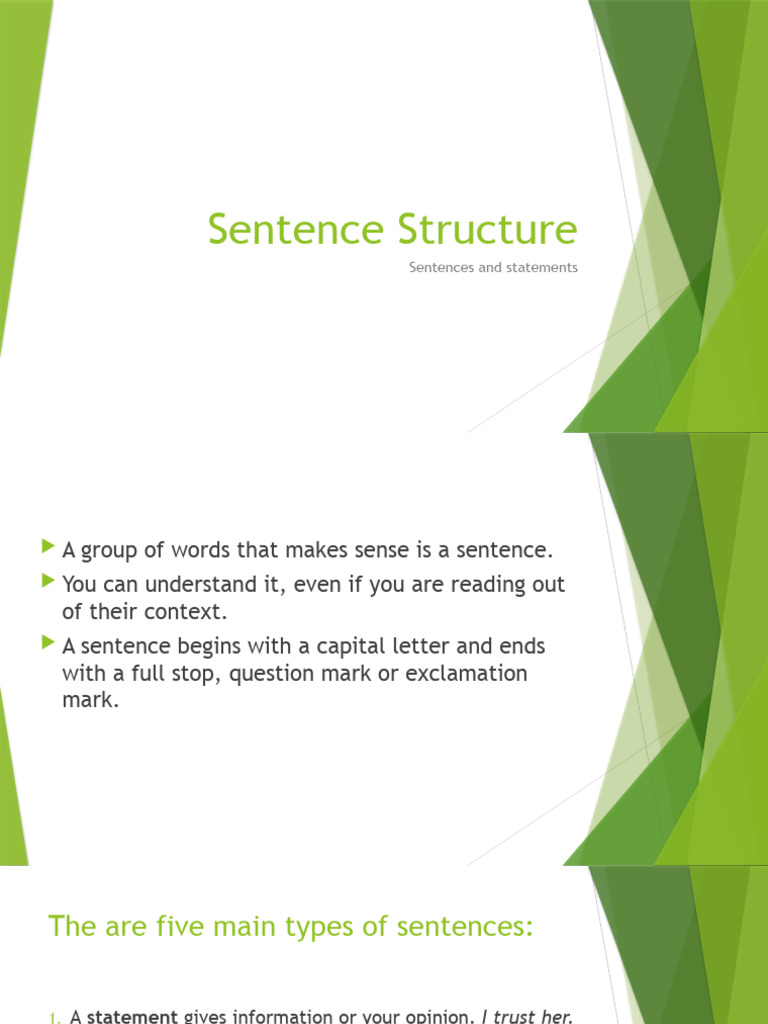 Sentence Structure Grade 10 | PDF | Verb | Subject (Grammar)