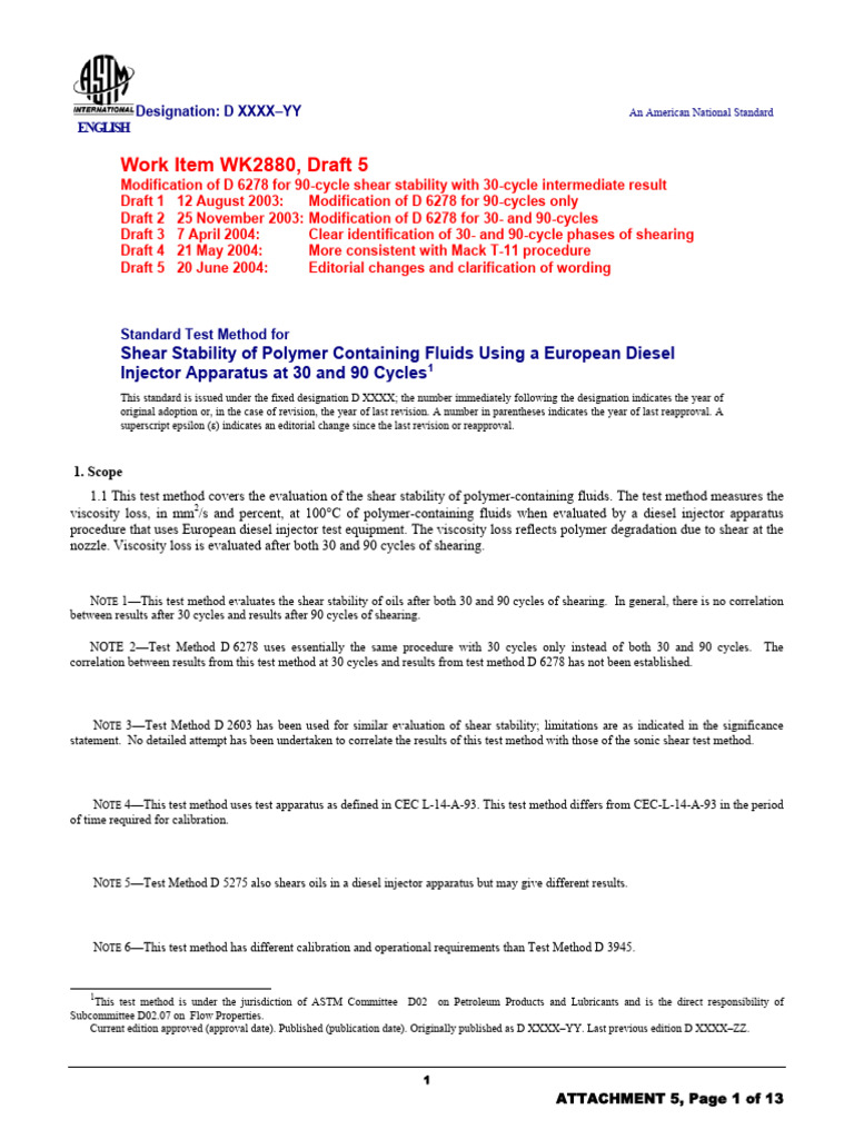Shear Stability Test for Polymer Fluids | PDF | Viscosity | Pump