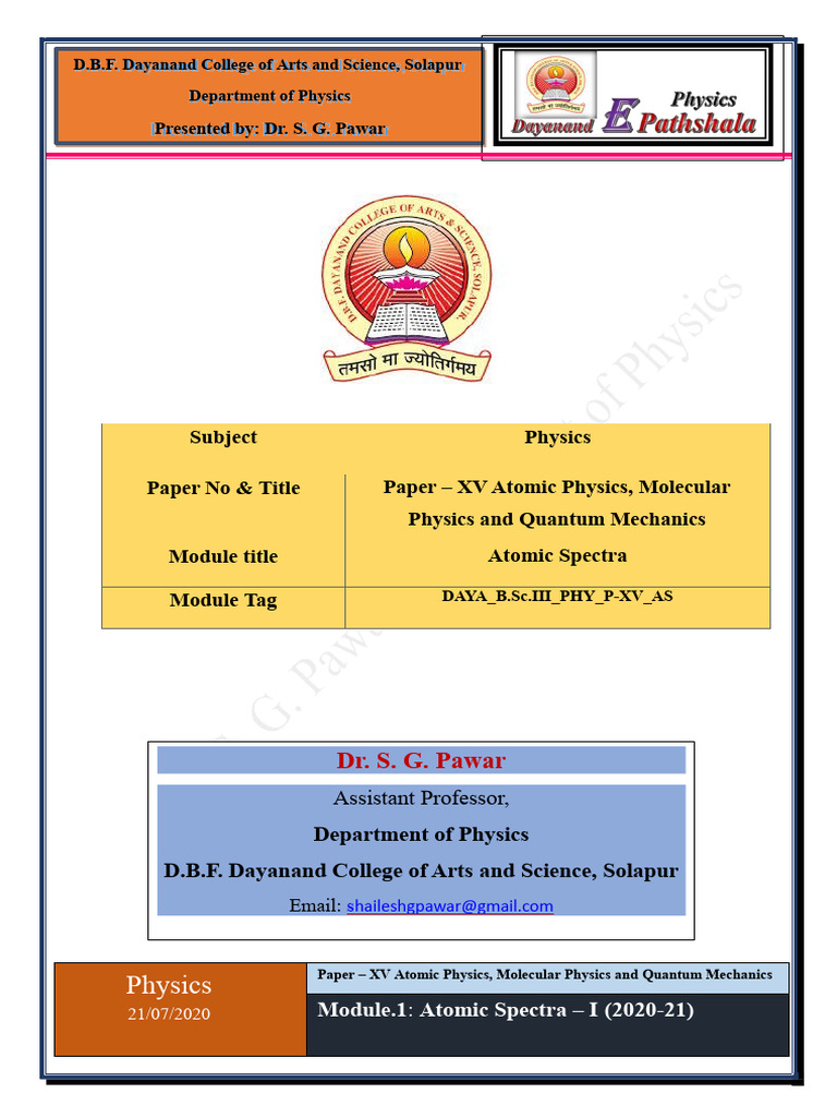 Sodium Emission Spectrum Analysis | PDF | Emission Spectrum | Atomic ...