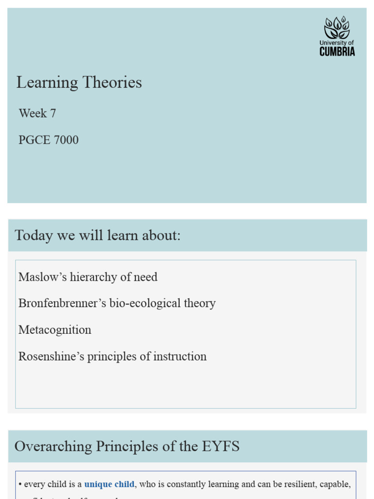 Key Learning Theories for Educators | PDF | Constructivism (Philosophy ...