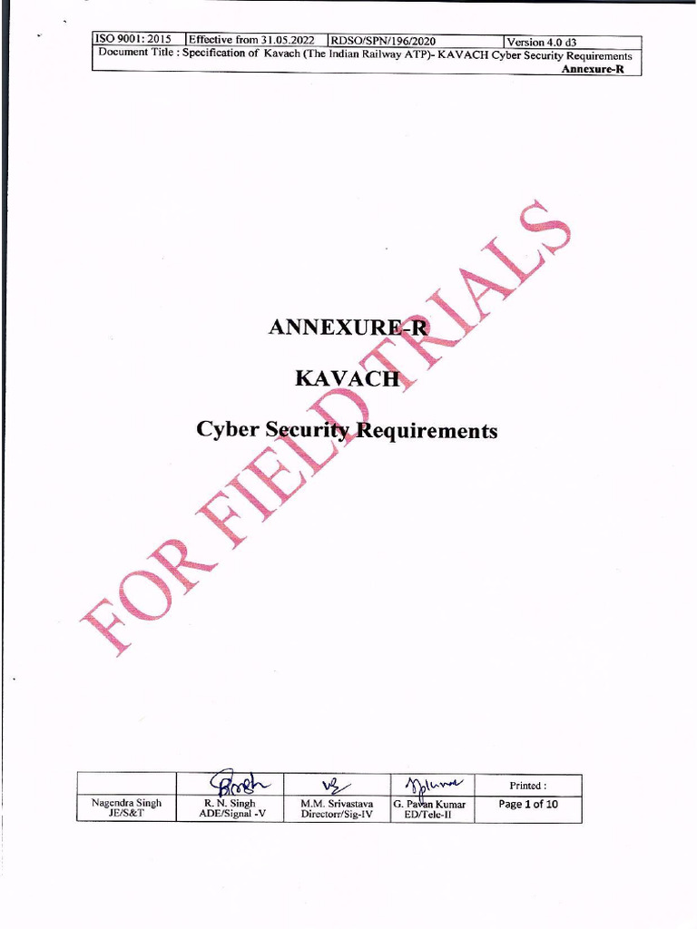 Cyber Security Requirements Annexure-R | PDF