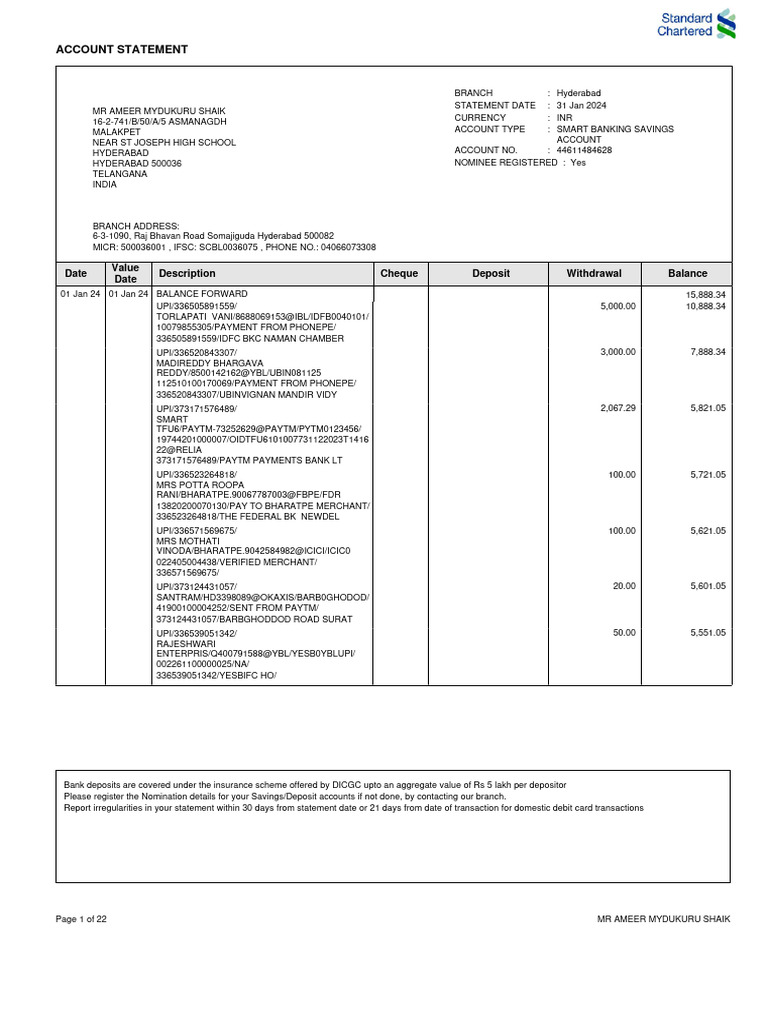 E Statement | Download Free PDF | Institutional Investors | Banking