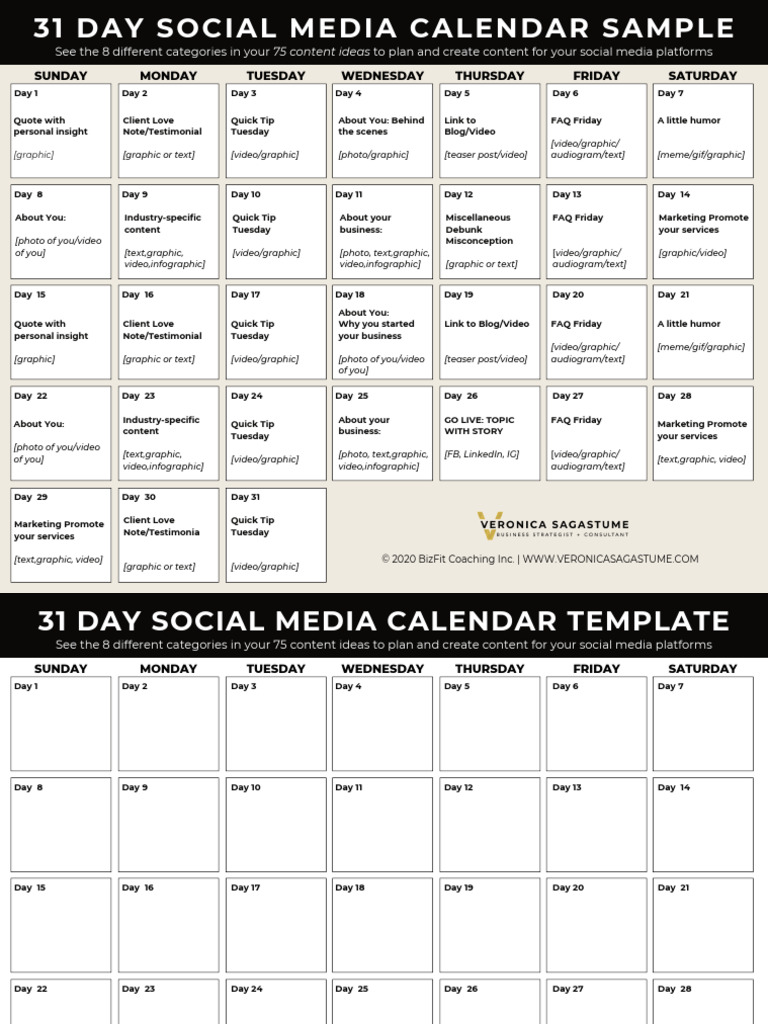 Social Media Content Planner | PDF | World Wide Web | Internet & Web