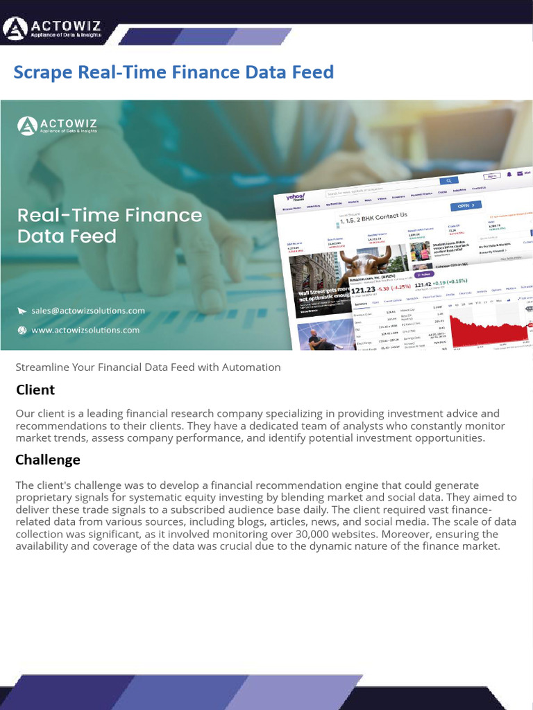 Scrape Real-Time Finance Data Feed | PDF | Retail | Pricing