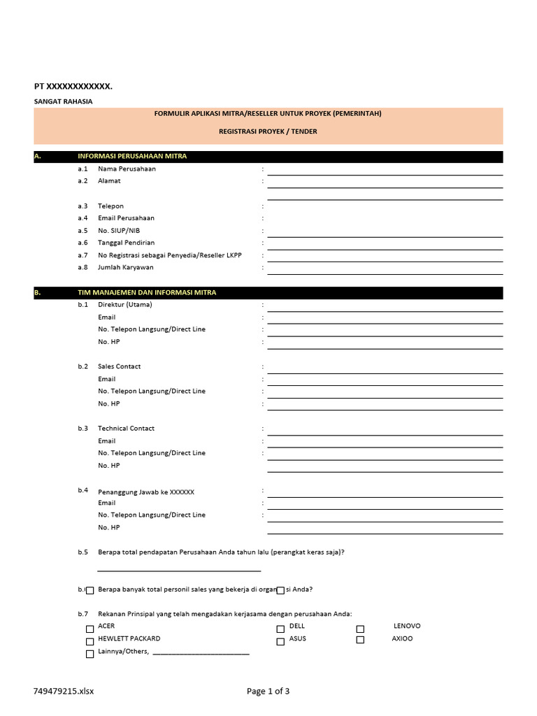 Xxxx-Form Registrasi | PDF | Karier & Perkembangan | Bisnis