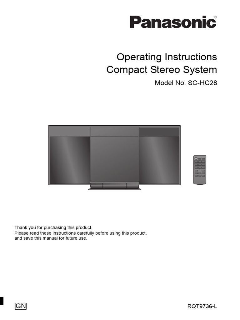 Panasonic SC-HC28 | PDF | I Pod | Frequency Modulation