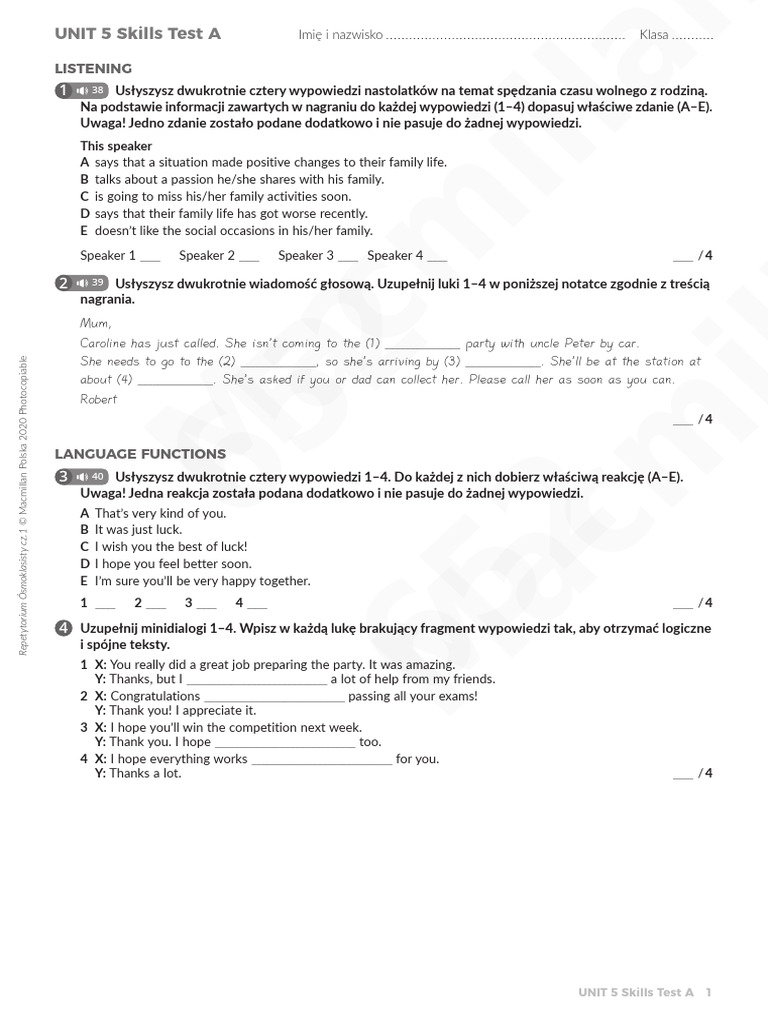 Unit 2 Skills Test A | PDF