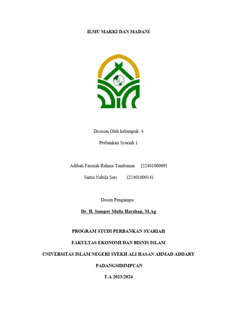 Ilmu Makki Dan Madani | PDF