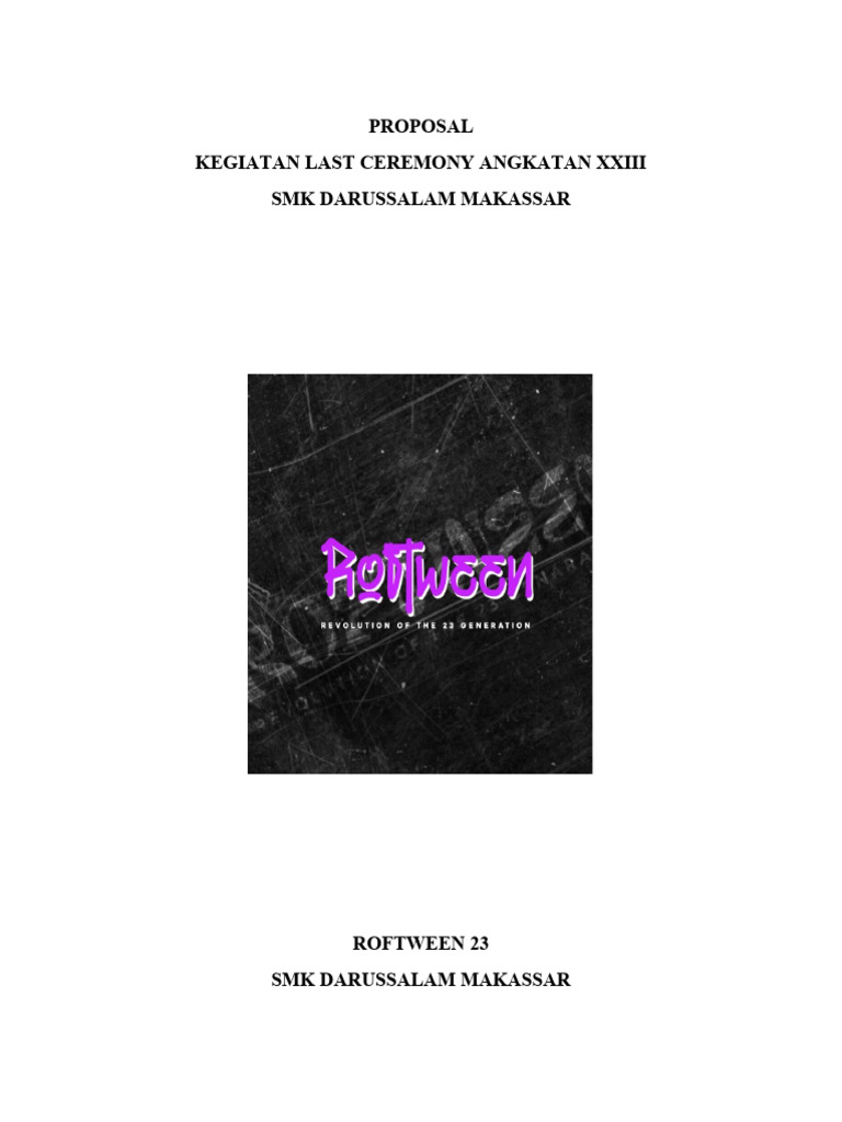 Proposal Last Ceremony Angkatan XXIII | PDF