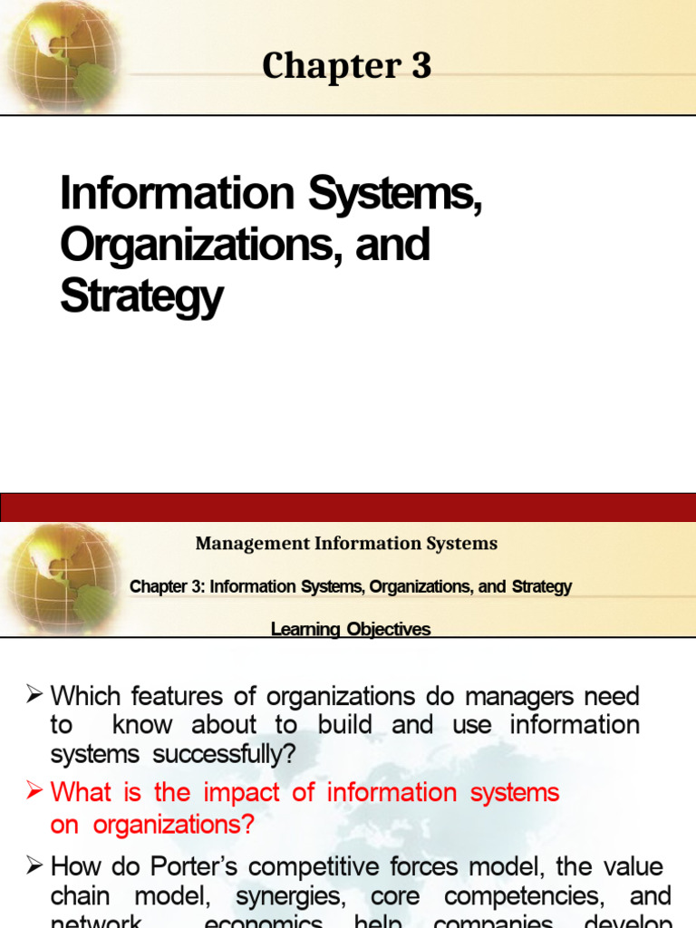 Lecture 5 Ch3 Information System, Organization and Strategy | PDF ...