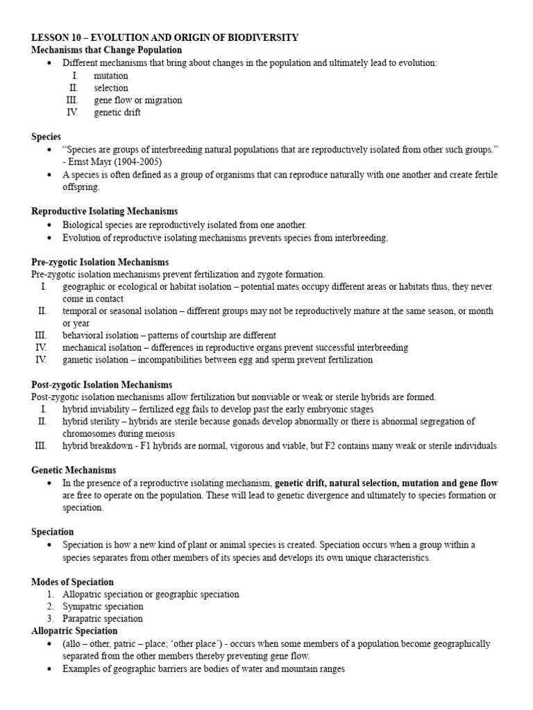 GenBio 2 Reviewer 4th MT | PDF | Natural Selection | Evolution
