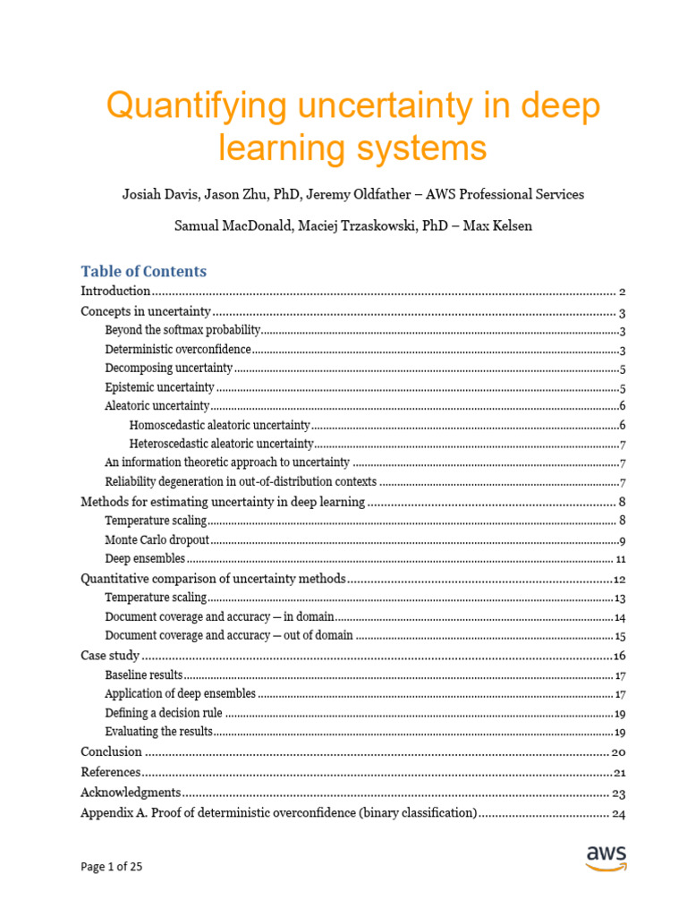 Uncertainty in Deep Learning Systems | PDF | Machine Learning ...