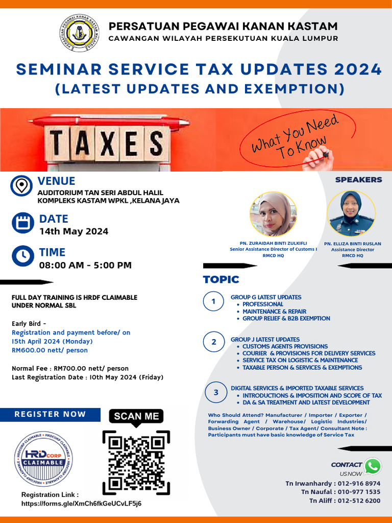 Flyer Seminar Service Tax Updates 2024 | PDF | Payments | Taxes