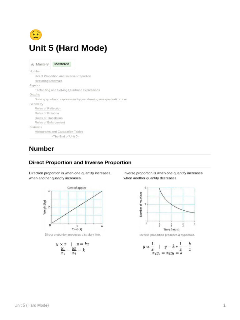 Mastering Proportions and Quadratics | PDF | Quadratic Equation ...