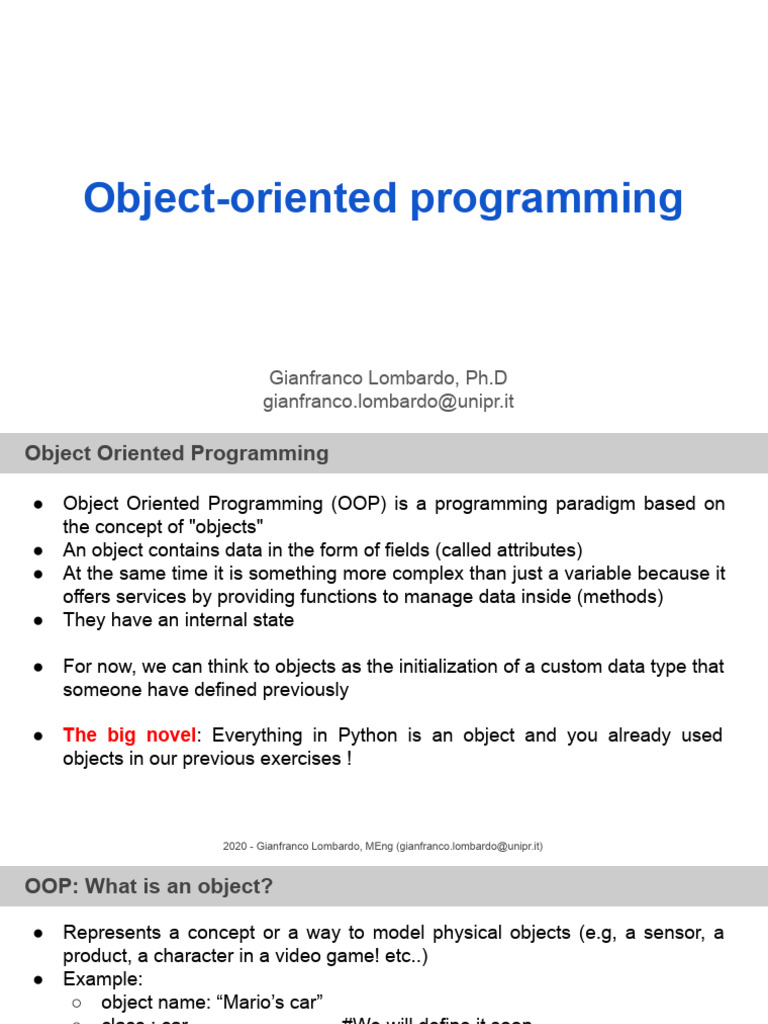 FF - Object Oriented Programming | Download Free PDF | Class (Computer ... FF - Object Oriented Programming | Download Free PDF | Class (Computer ...