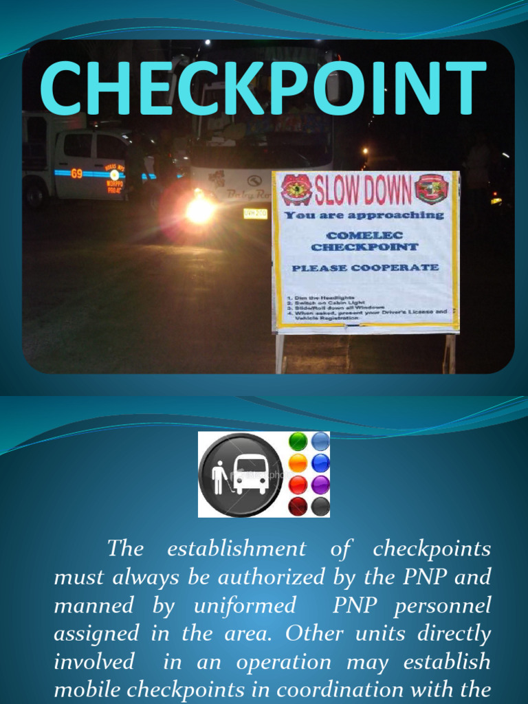 Checkpoint PPPT | PDF | Police | Law Enforcement
