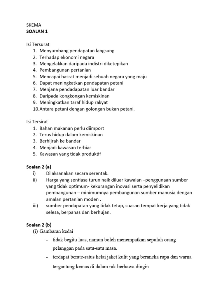 SKEMA BM Kertas 2 2018 | PDF