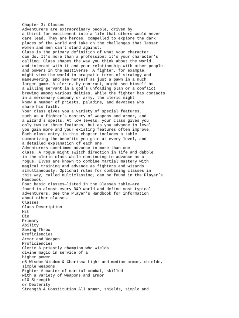 DND Basic Cleric 1 | PDF