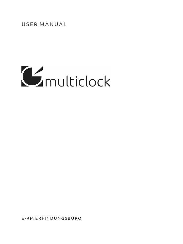 E-RM_multiclock_manual_EN | PDF | Electronics | Computer Engineering