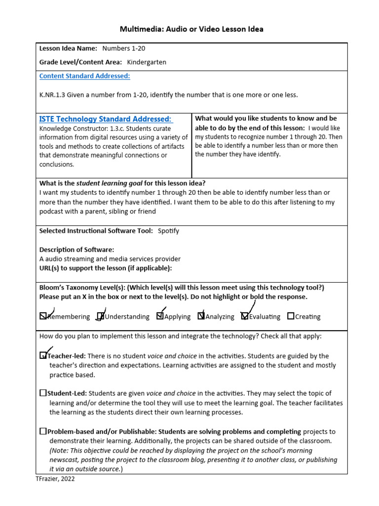 multimedia audio or video learning numbers template2022 | PDF | Multimedia | Learning