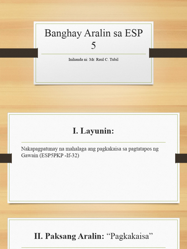 Banghay Aralin Sa ESP 5 2023-2024 | PDF