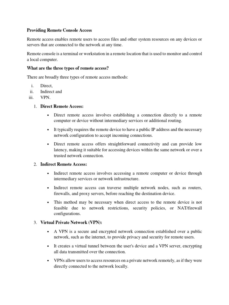 Providing Remote Console Access | PDF | Technology & Engineering Providing Remote Console Access | PDF | Technology & Engineering