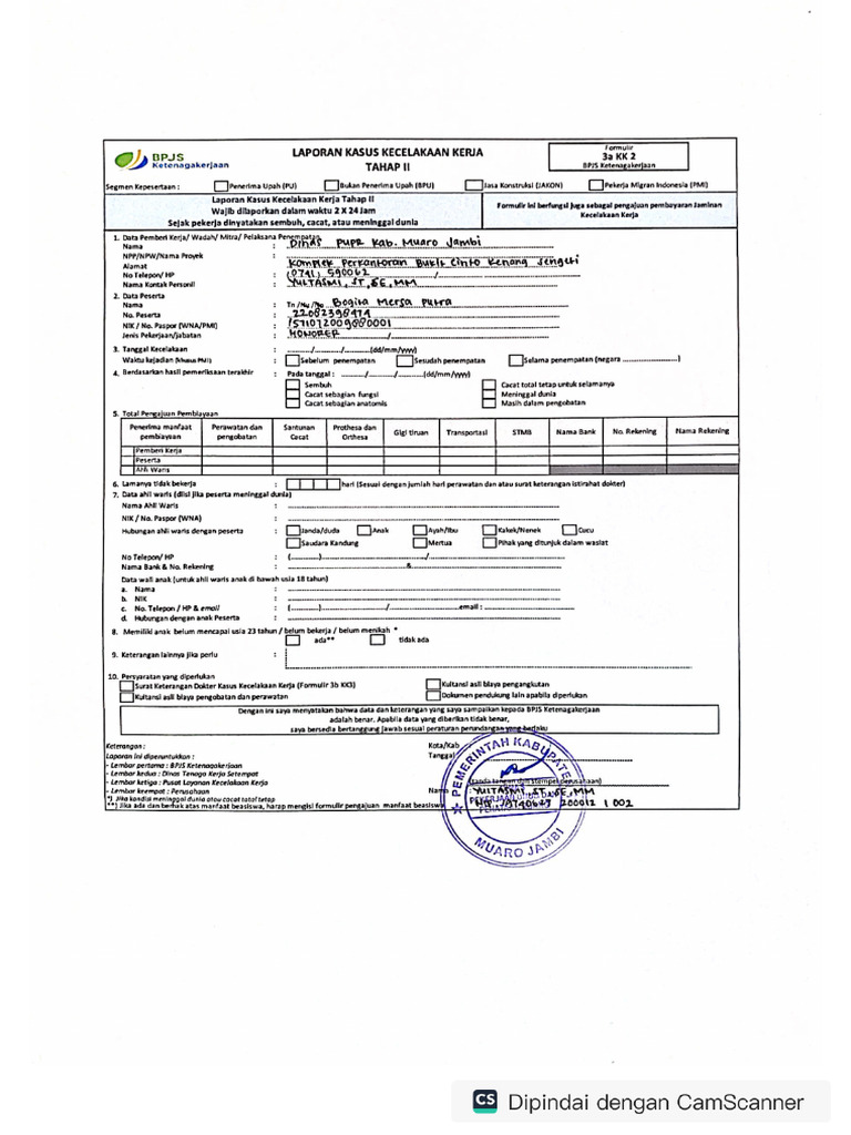Laporan Tahap II Bpjs Ketenagakerjaan BG | PDF