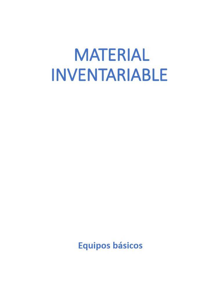 Material Inventariable | PDF | Biología | Ciencias de la vida