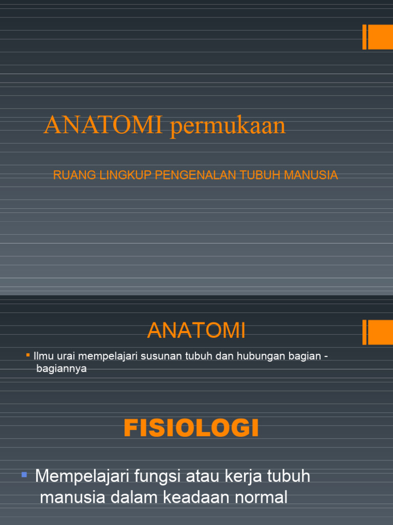 Anatomi Permukaan Tubuh Manusia | PDF | Ilmu Sosial | Kesehatan Holistik
