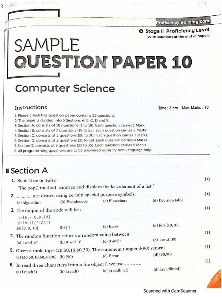 Sample Paper 7 | PDF