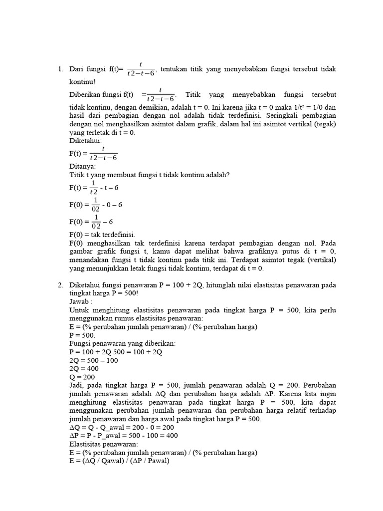 Matematika Ekonomi | PDF