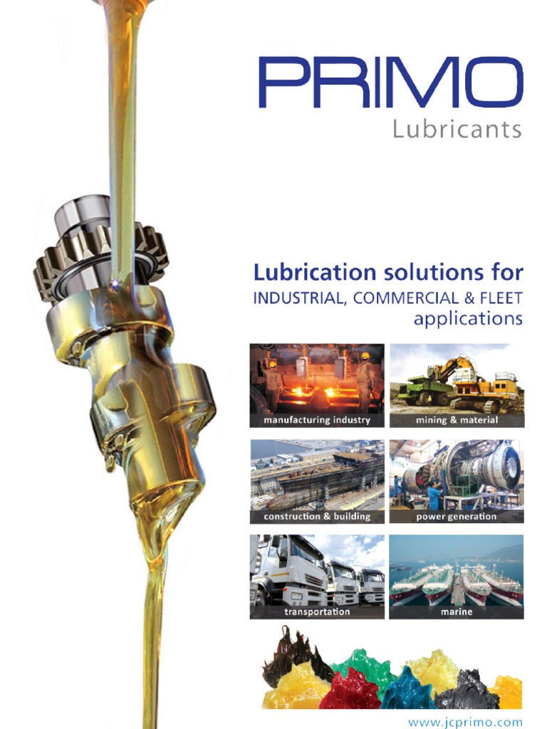 PRIMO Lubricants Catalog | PDF | Motor Oil | Lubricant