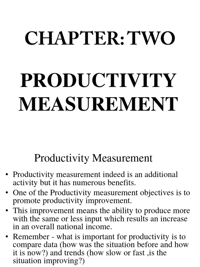 Productivity Measurement Guide | PDF | Factors Of Production | Labour ...