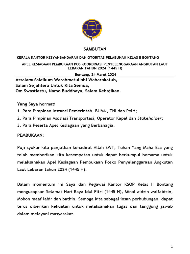 Naskah Penutupan Angleb 24042024 | PDF | Bisnis | Perjalanan