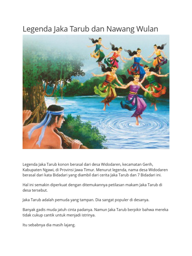 Legenda Jaka Tarub dan Nawang Wulan | PDF | Agama & Spiritualitas